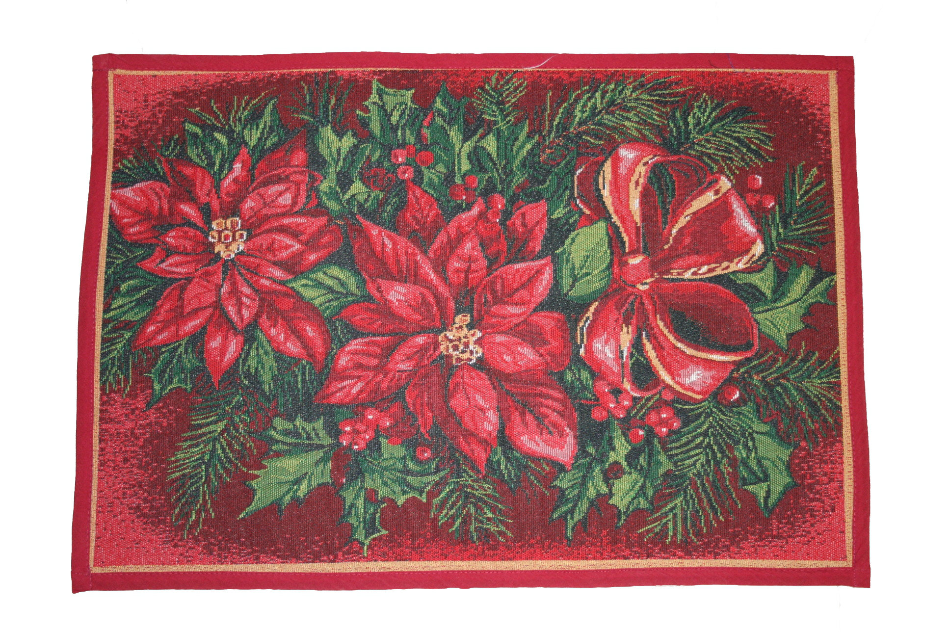 The Holiday Aisle® Bruhn Seasonal Poinsettia Design Red Novelty Rug ...