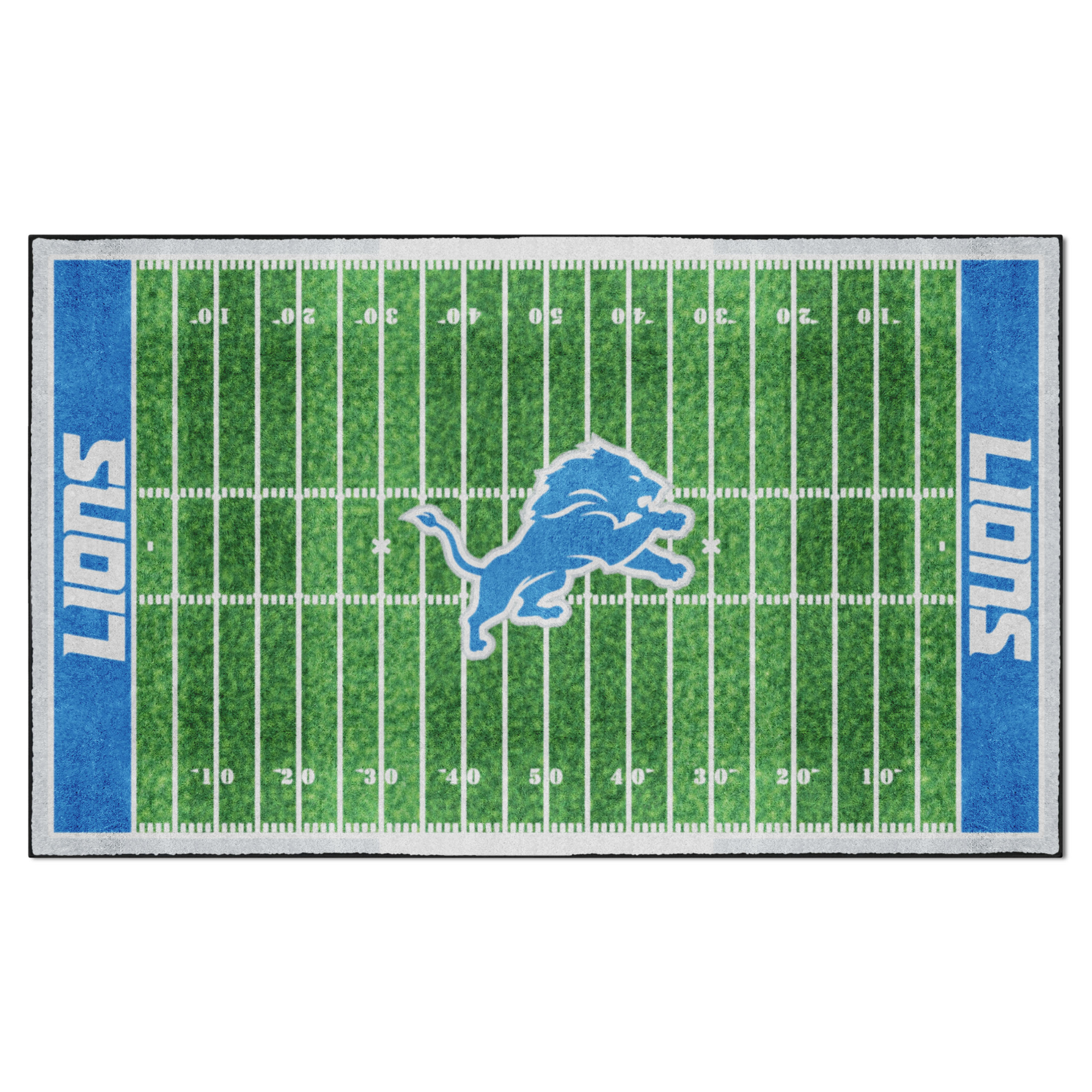 FANMATS Detroit Lions 6 Ft. X 10 Ft. Plush Area Rug | Wayfair