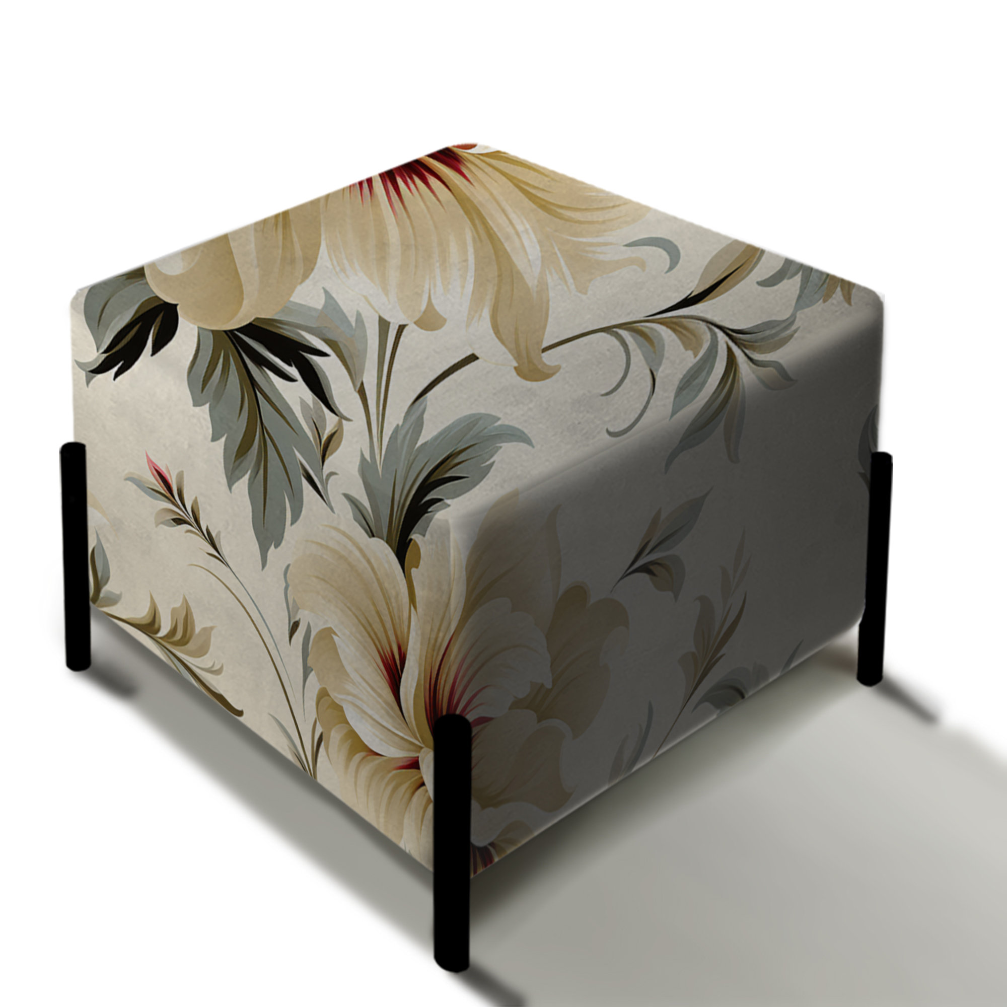 Design Art Minimalist Simplicity Victorian Pattern III - Floral Square ...