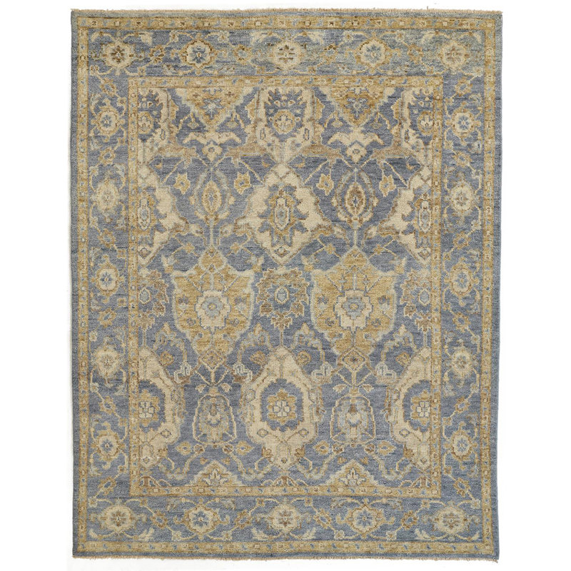 Feizy Carrington Wool Oriental Area Rug in Blue | Perigold