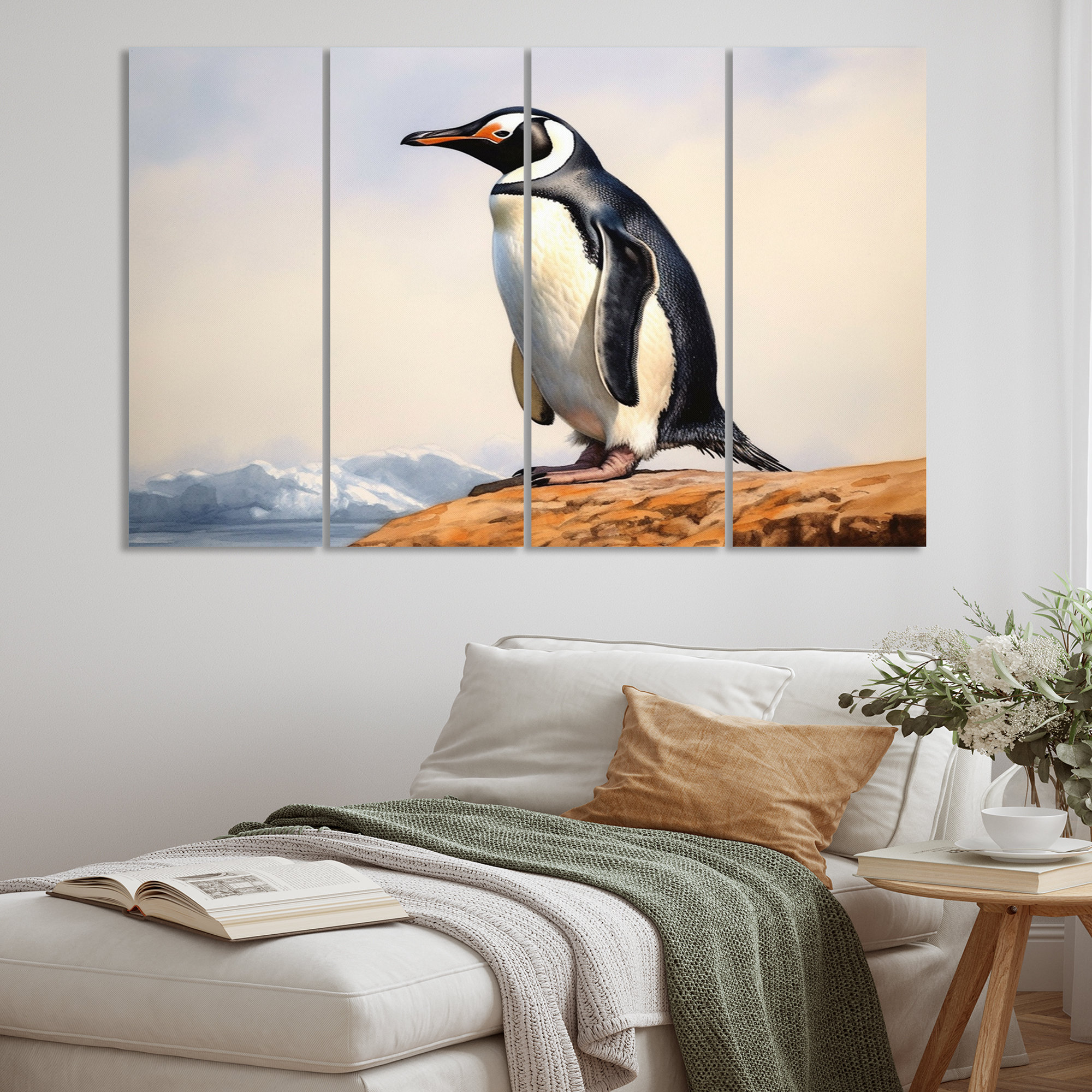 Design Art Graceful Penguins II - Penguin Metal Wall Decor Set ...