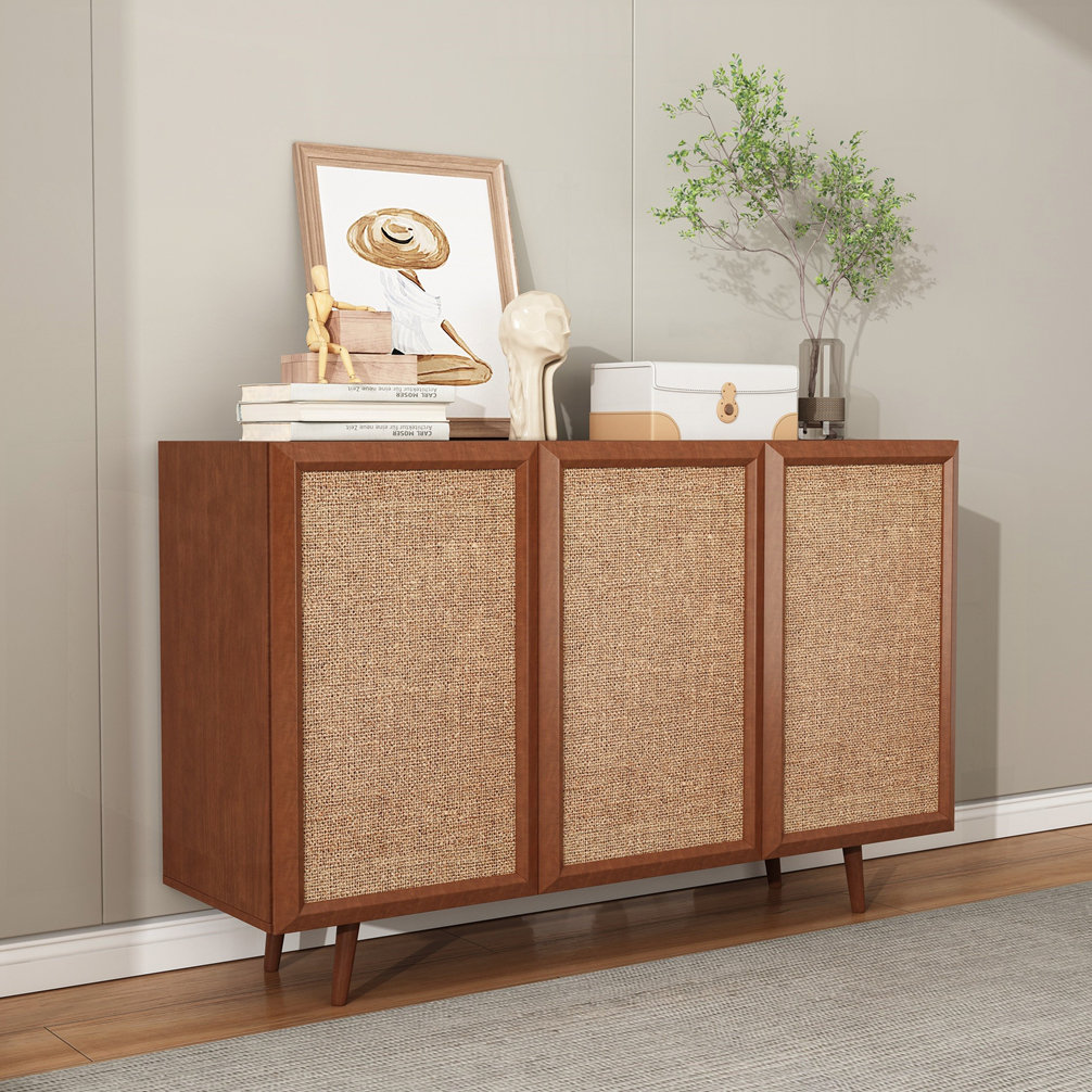 Latitude Run® Entryway Storage Media Console Farmhouse Tv Stand Accent ...