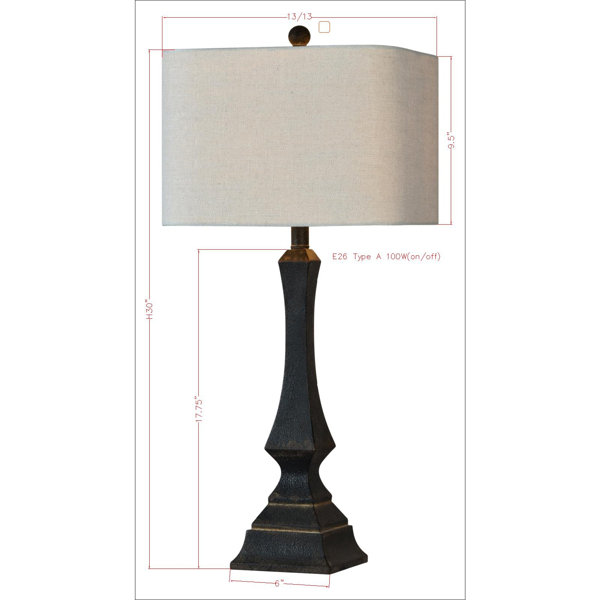 Rosalind Wheeler Haverhill 31" Black Table Lamp | Wayfair