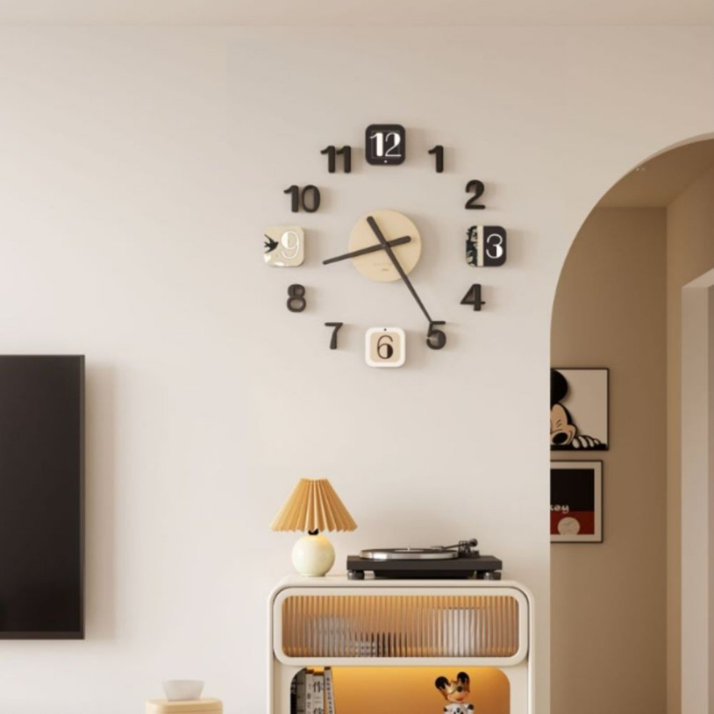 Millwood Pines Large DIY Wall Clock, Modern Frameless Wall Decorative ...