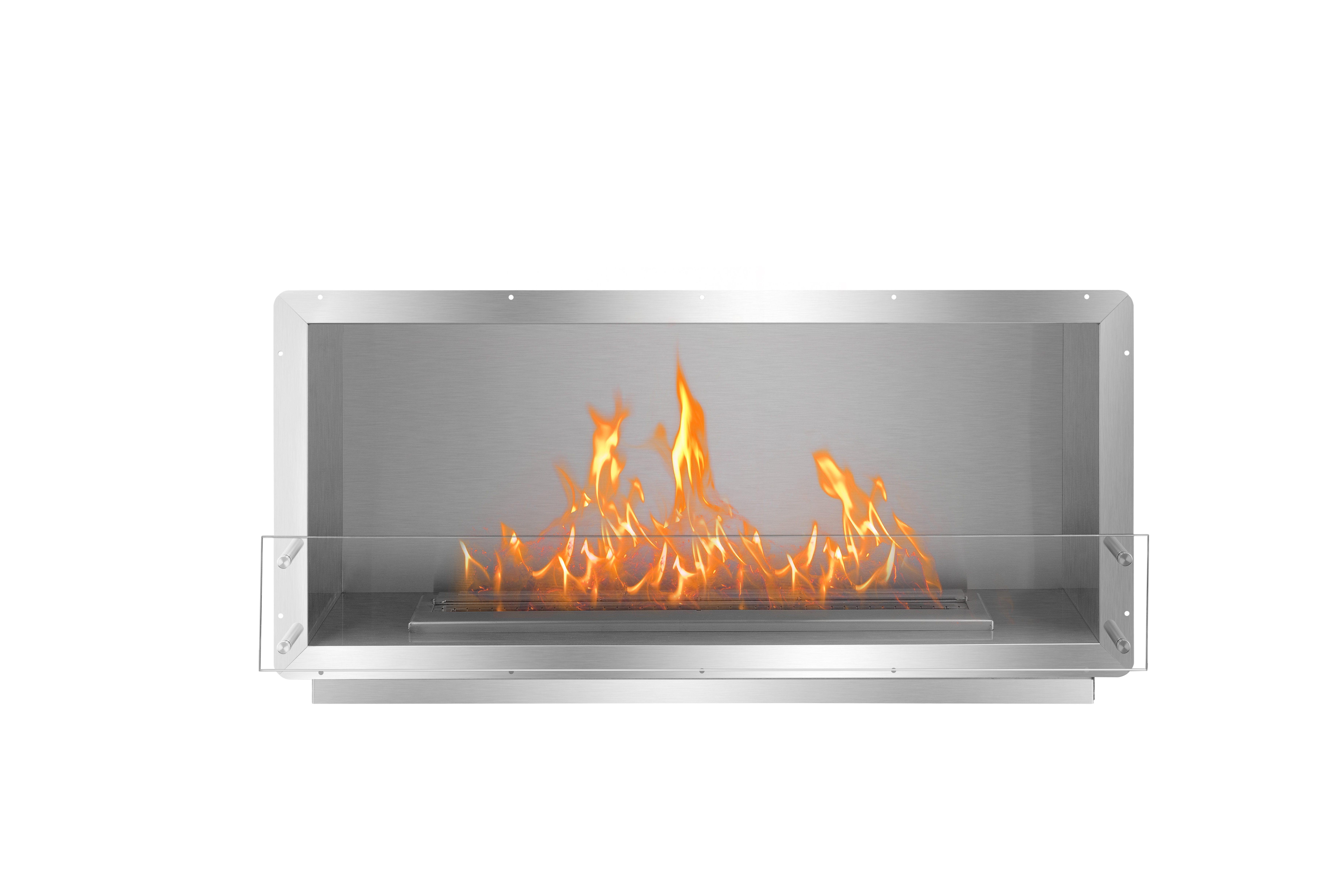 BioFlame Straus Single Sided Wall Mounted Bio-Ethanol Fireplace Insert ...
