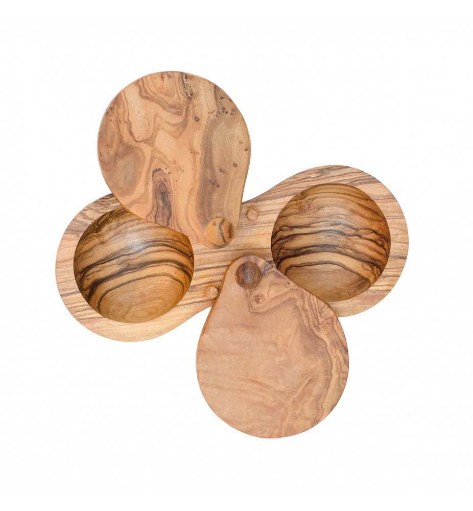 Berard France Olive Wood Double Salt Cellar | Wayfair