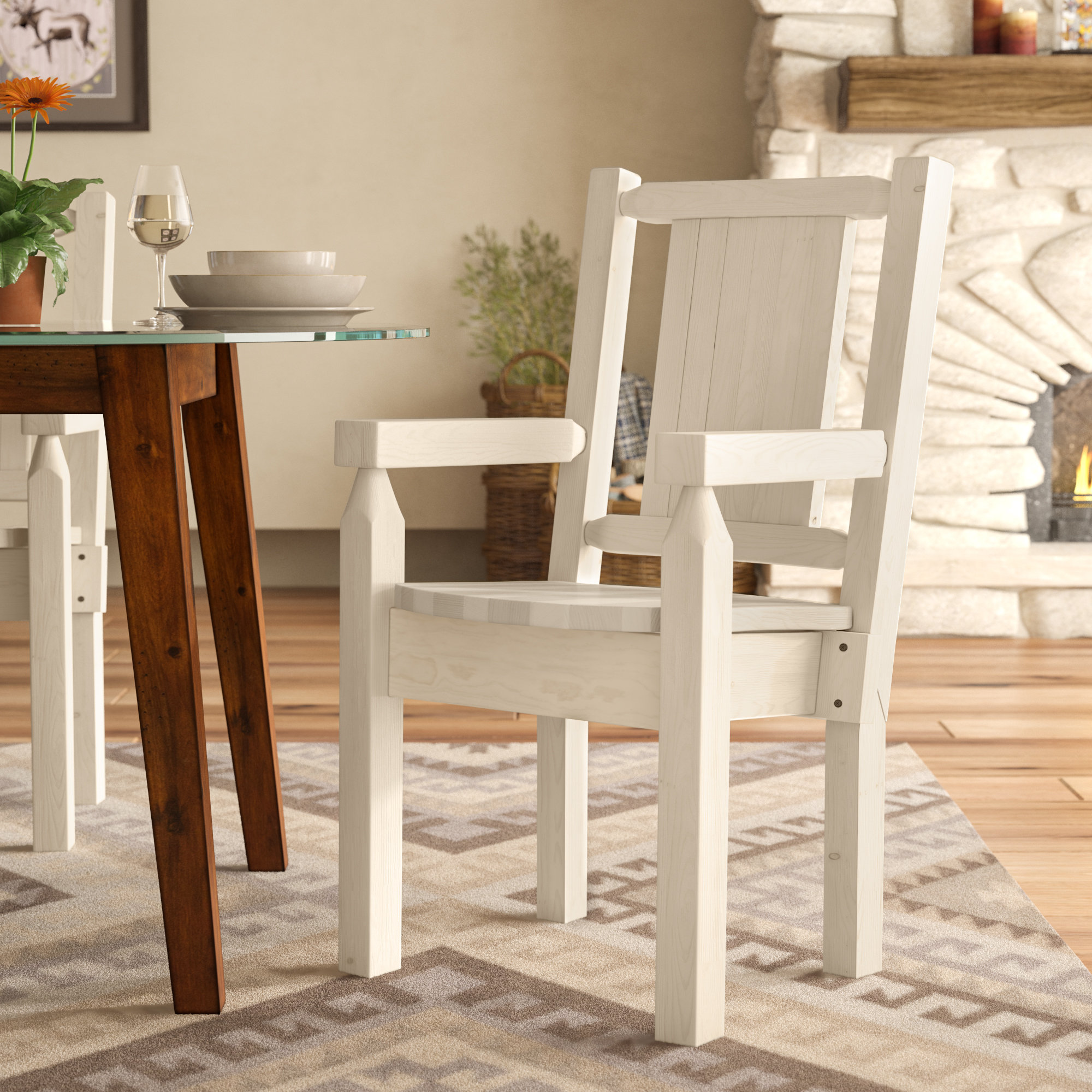 Loon Peak® Homestead Collection Lodge Pole Pine Chair | Wayfair