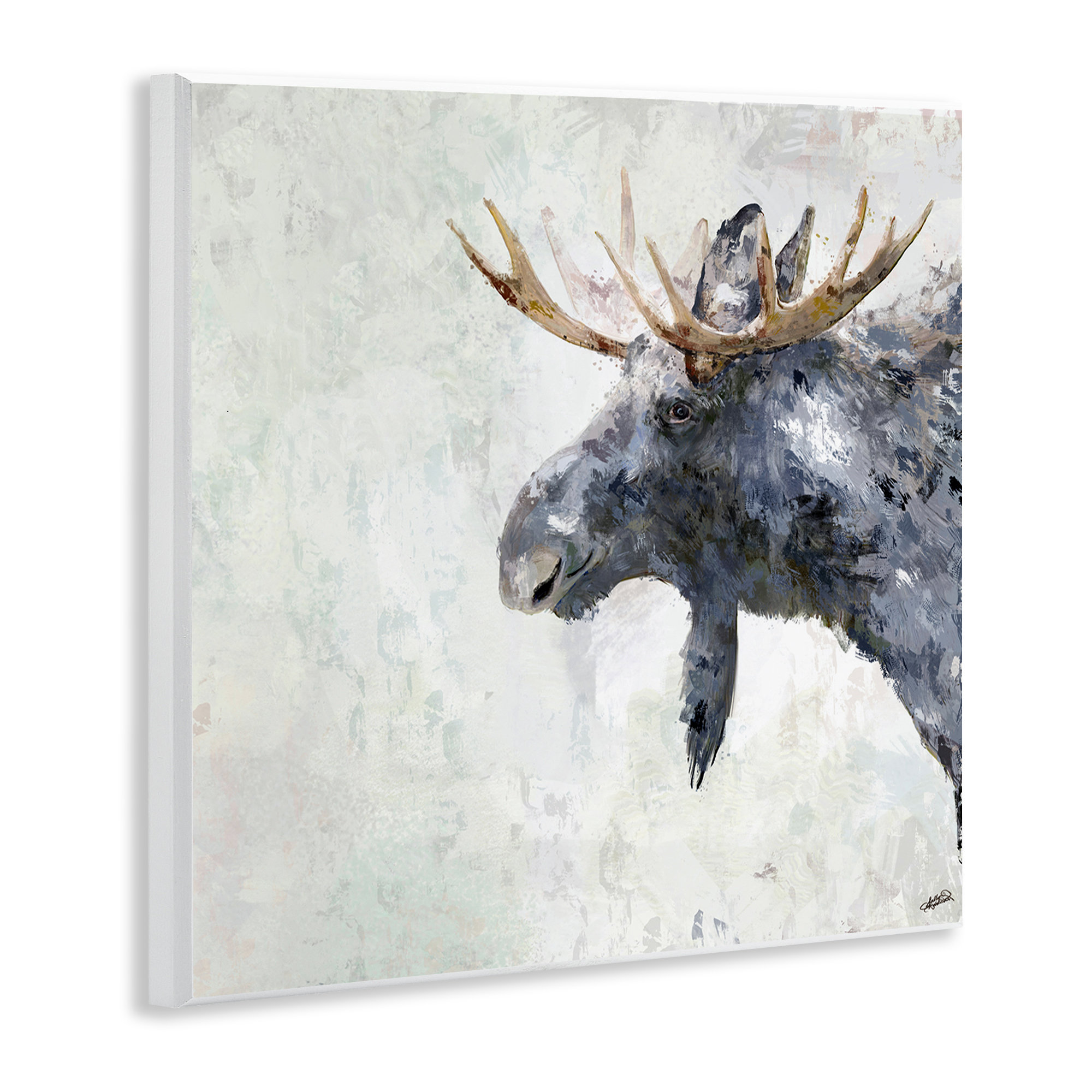 Union Rustic Rustic Moose View Wall Plaque Art by Sally Kaye Barlow ...