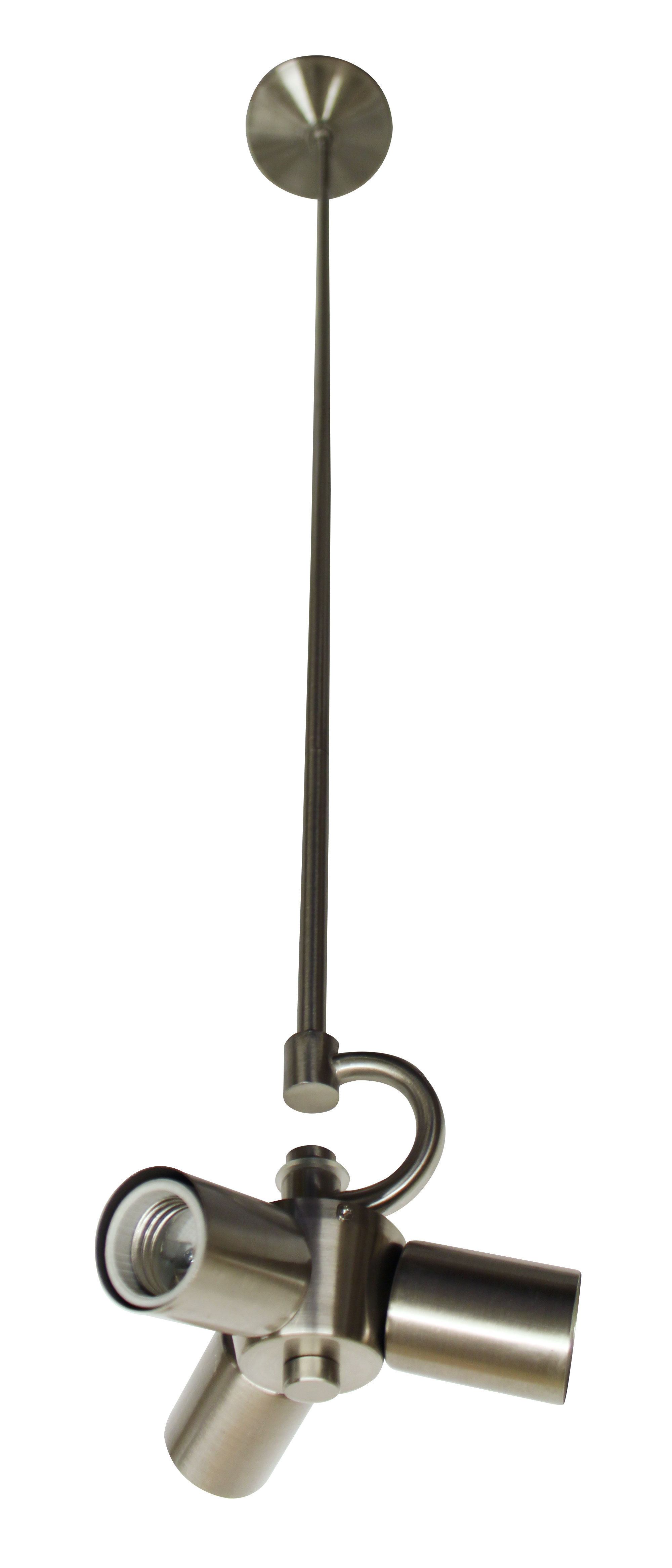 Cloth & Wire Brushed Nickel Pendant Light Fixture for 3 Lights with ...