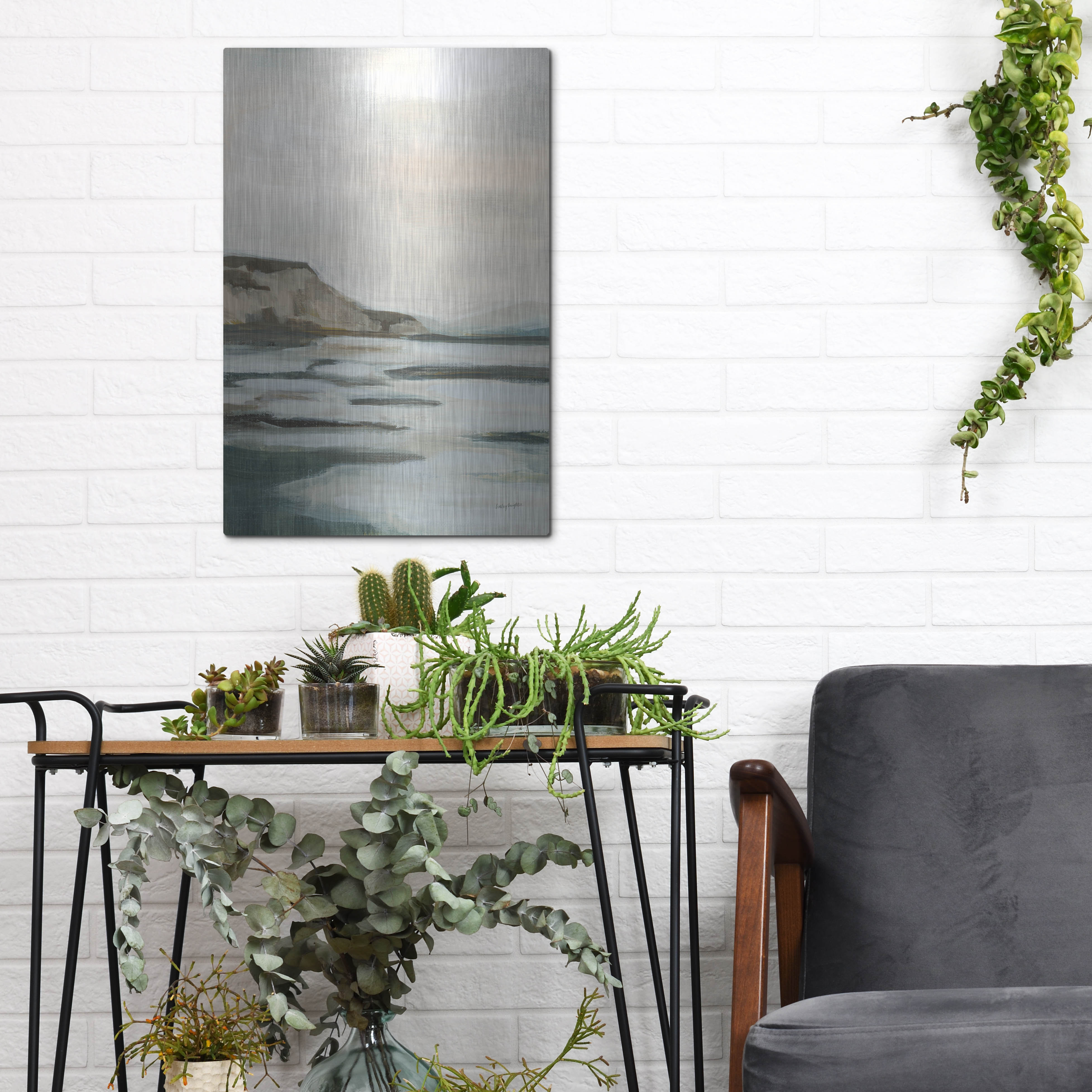 Luxe Metal Art Luxe Art 'Cliff View' by Haley Knighten Wall Art | Wayfair