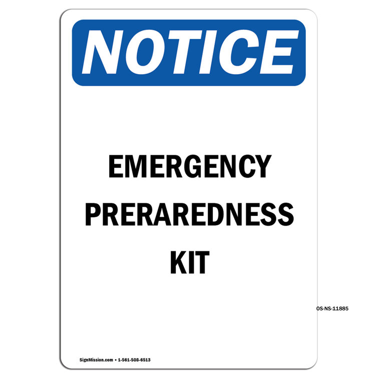 SignMission Emergency Preparedness Kit Sign | Wayfair