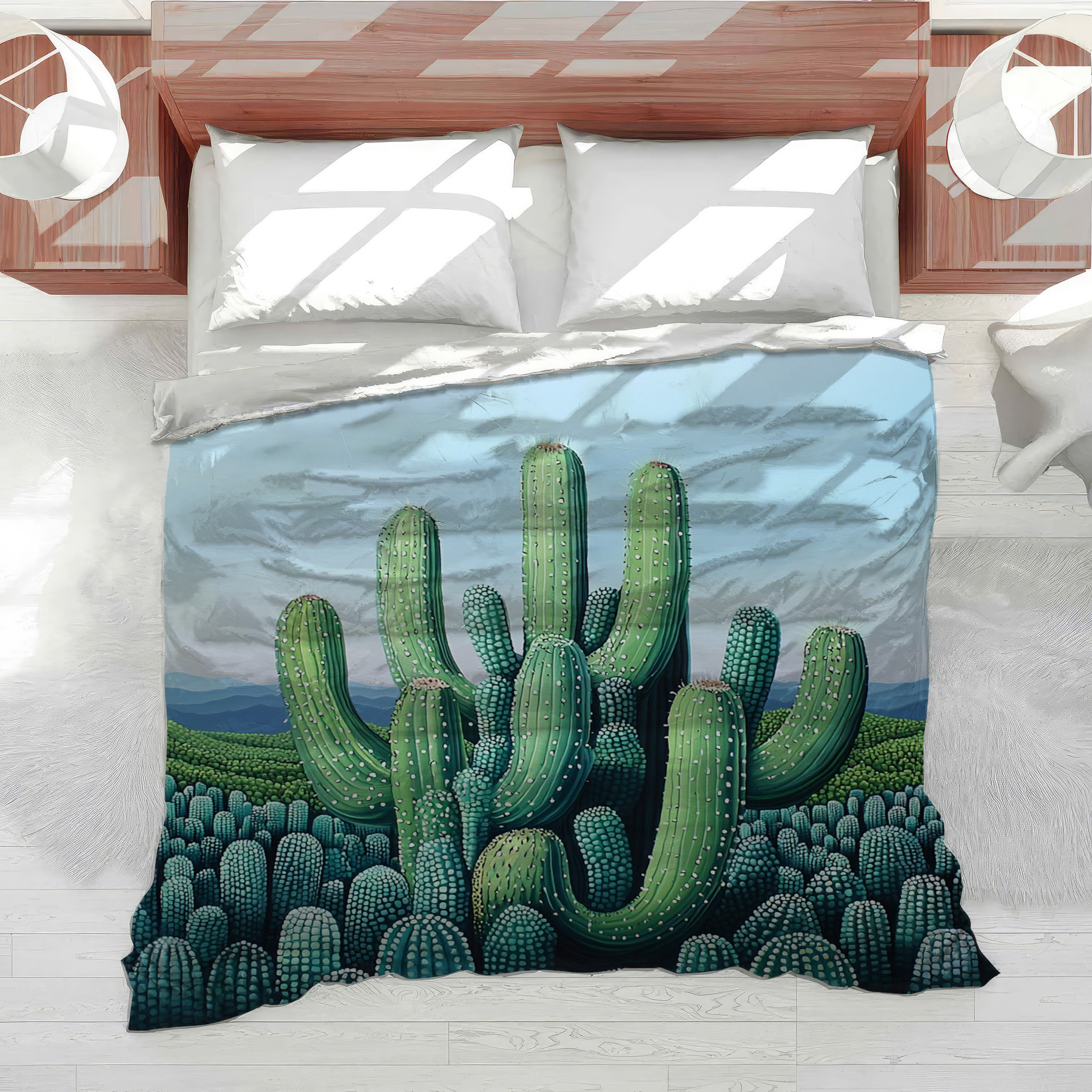 VisionDecor Cactus Bedding Botanical Duvet Cover Southwestern | Wayfair