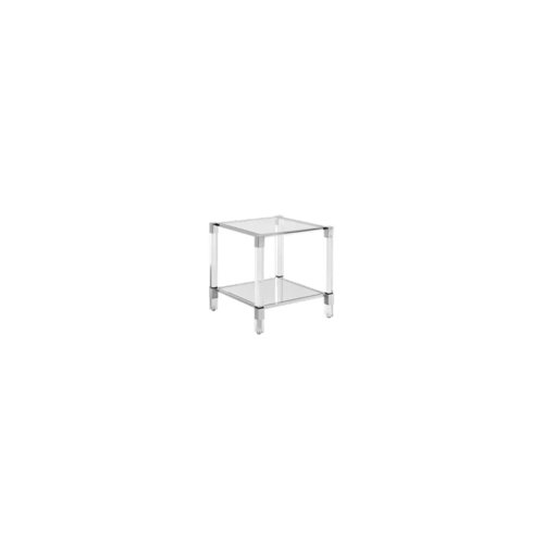 Glass Silver End & Side Tables You'll Love | Wayfair