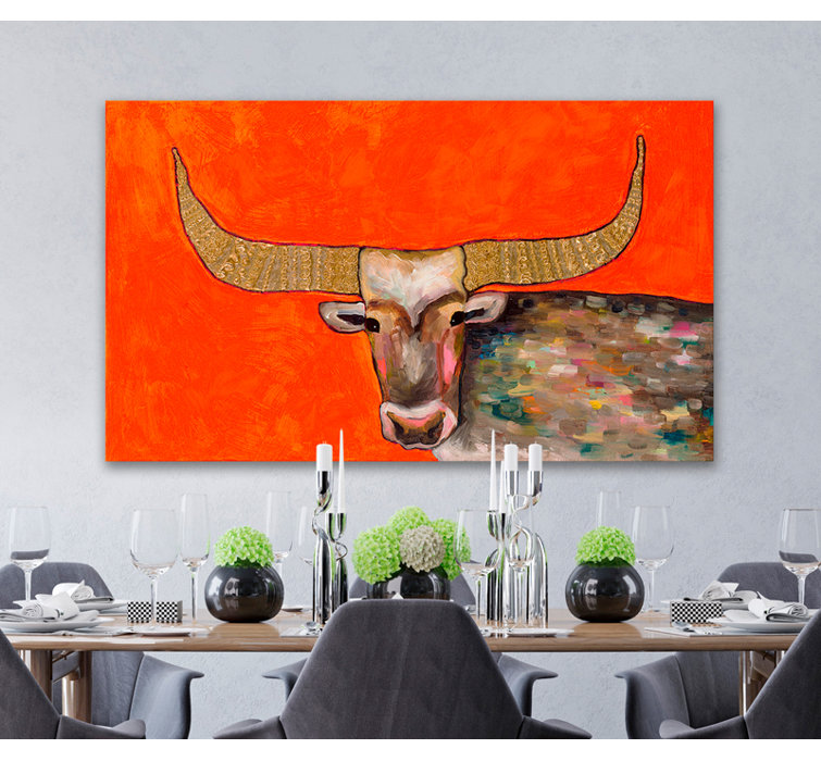 Gracie Oaks " Golden Bull " by Eli Halpin on Canvas & Reviews | Wayfair