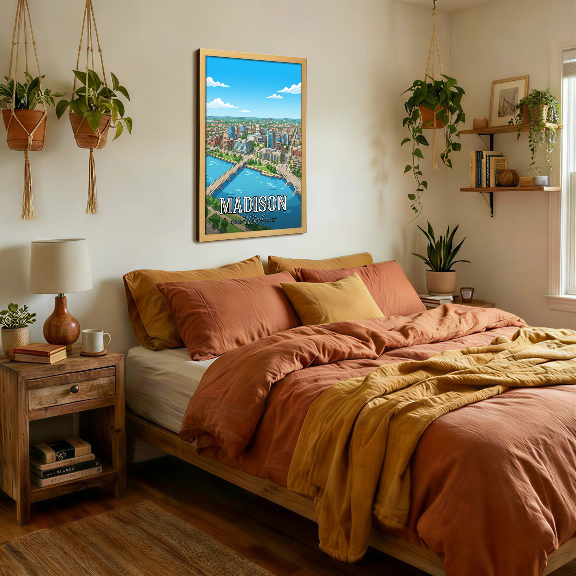 Latitude Run® Scenic & Cityscapes Madison Cityscape With River And ...