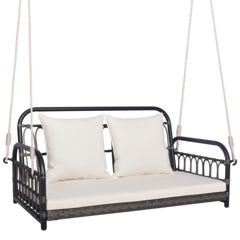 Winston Porter Voncia 2-Person Outdoor Hanging Chair With Ropes | Wayfair