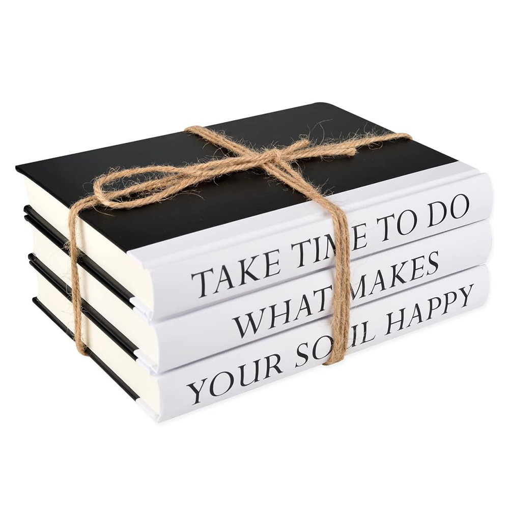 Latitude Run® 3 Piece Hardcover Decorative Books Set with Blank Pages ...