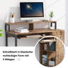 Latitude Run® Computer Desk, Office Desk with Keyboard Tray and Storage ...