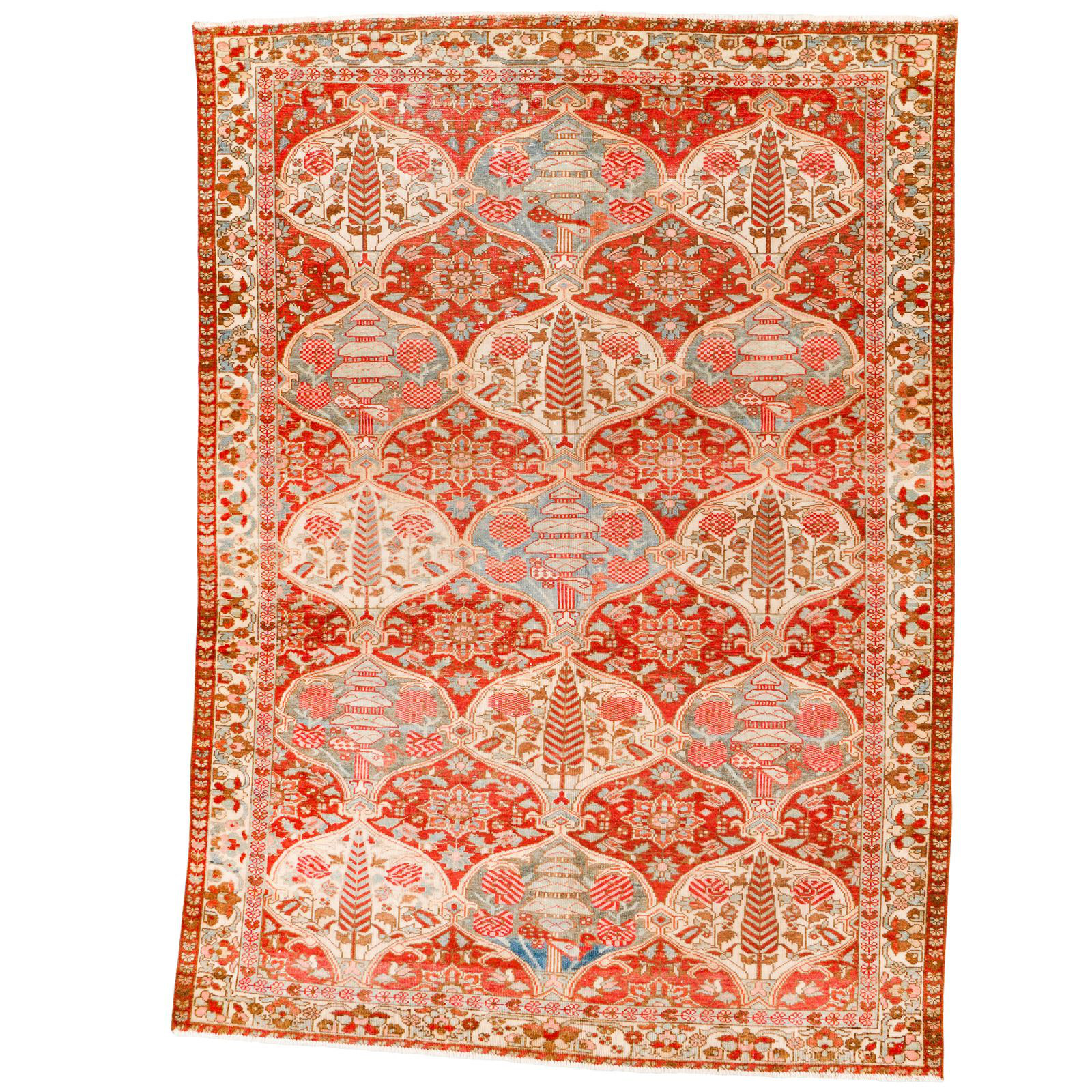 Home and Rugs One-of-a-Kind 5' x 6'11'' 1990s Area Rug in Rust/Ivory ...