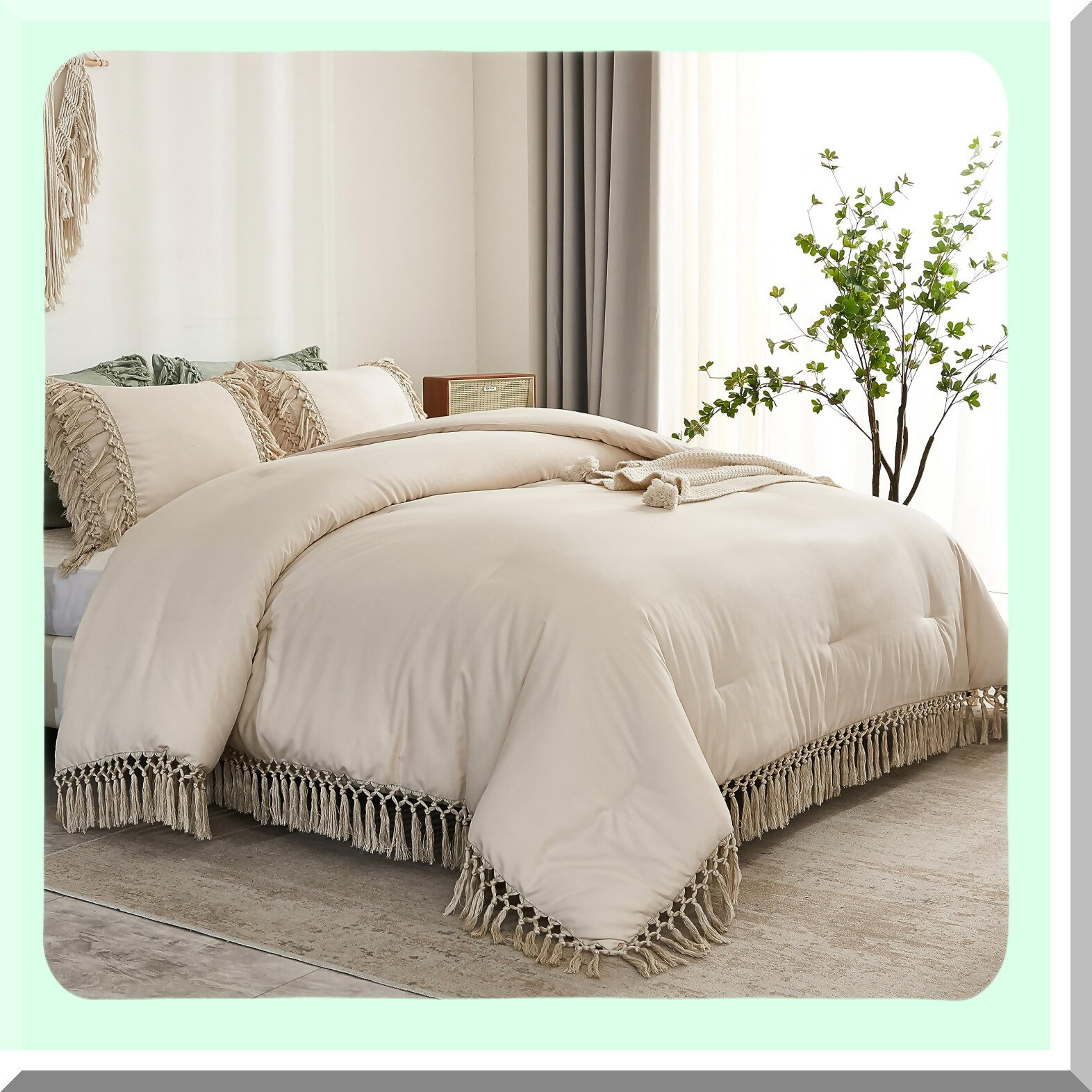 Dakota Fields Boho Bliss Queen Comforter Set - 3 Piece Lightweight ...