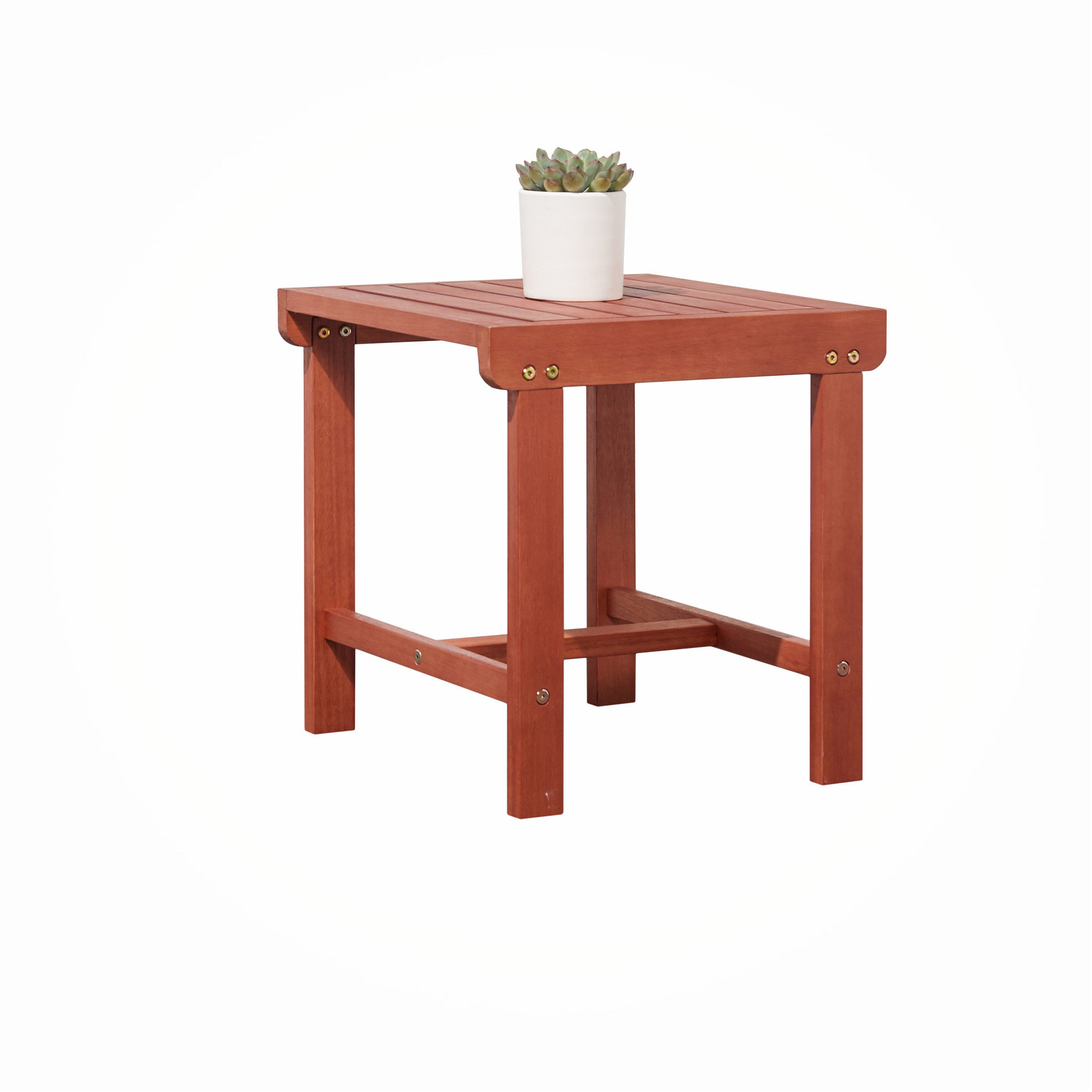 Winston Porter Benjamim Rectangular 18'' L x 18'' W Outdoor Side Table ...