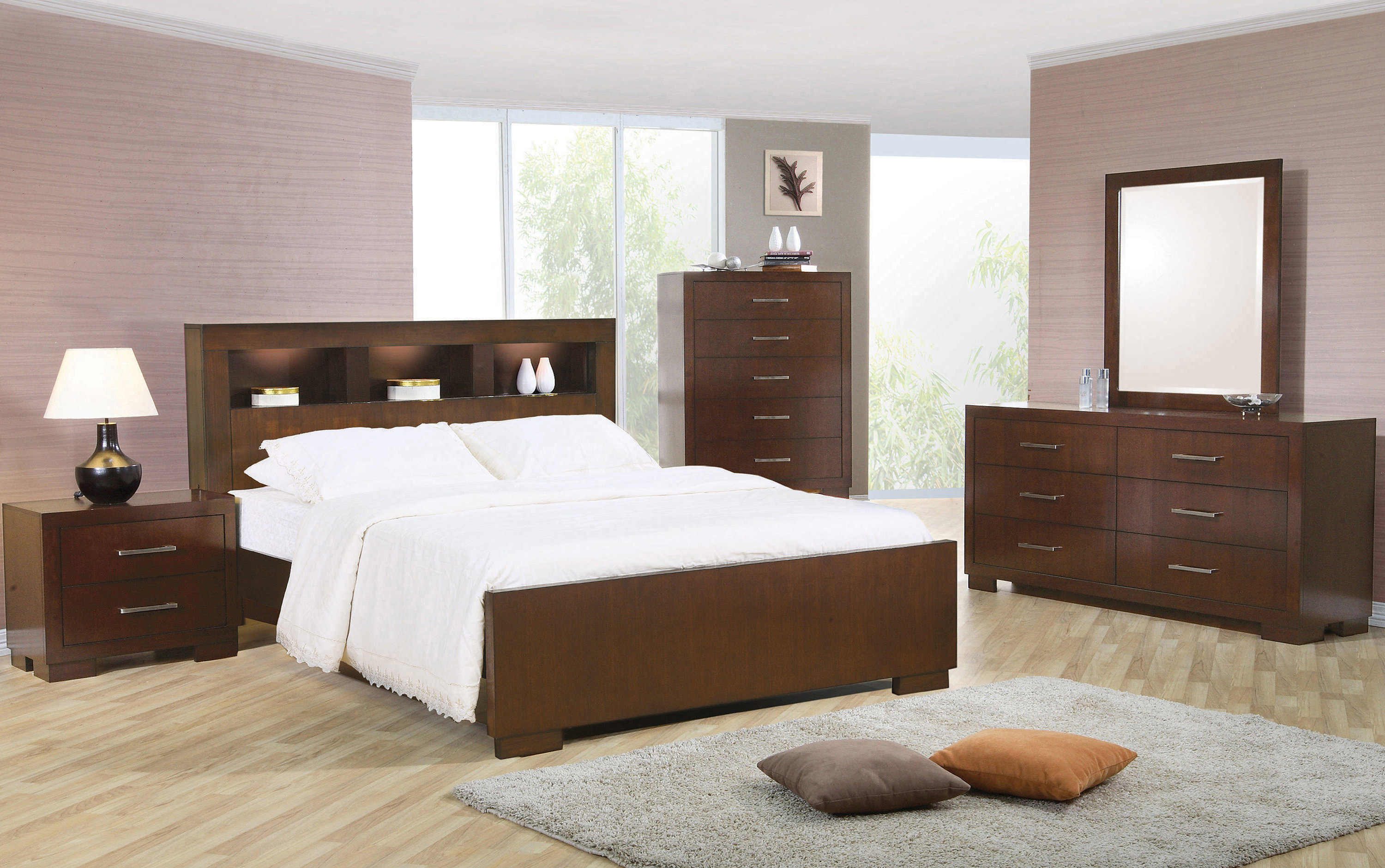 Loon Peak® Fayann 4 Piece Bedroom Set in Cappuccino | Wayfair