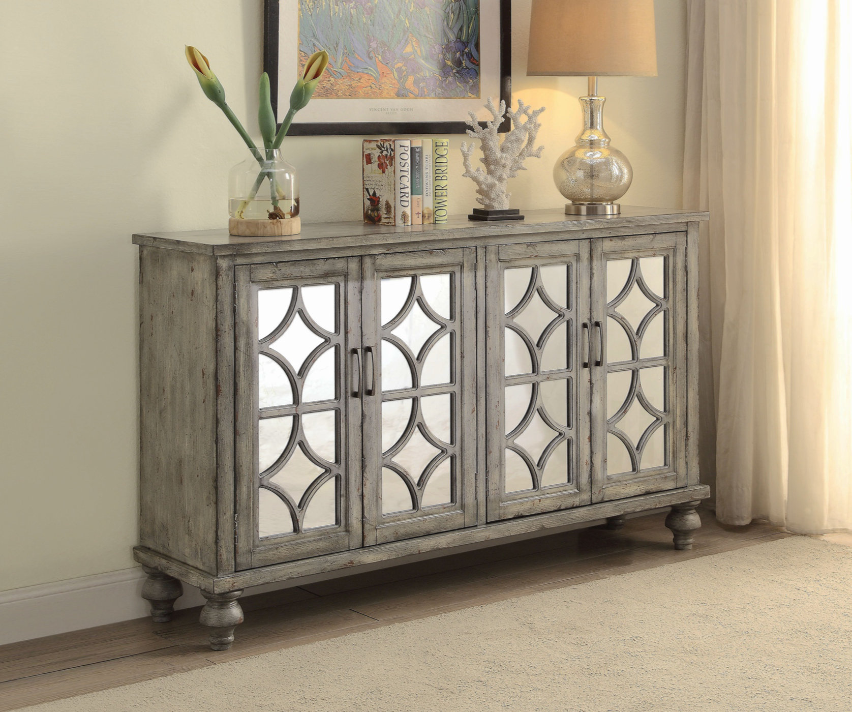 Rosalind Wheeler Cidney Console Table In Weathered | Wayfair