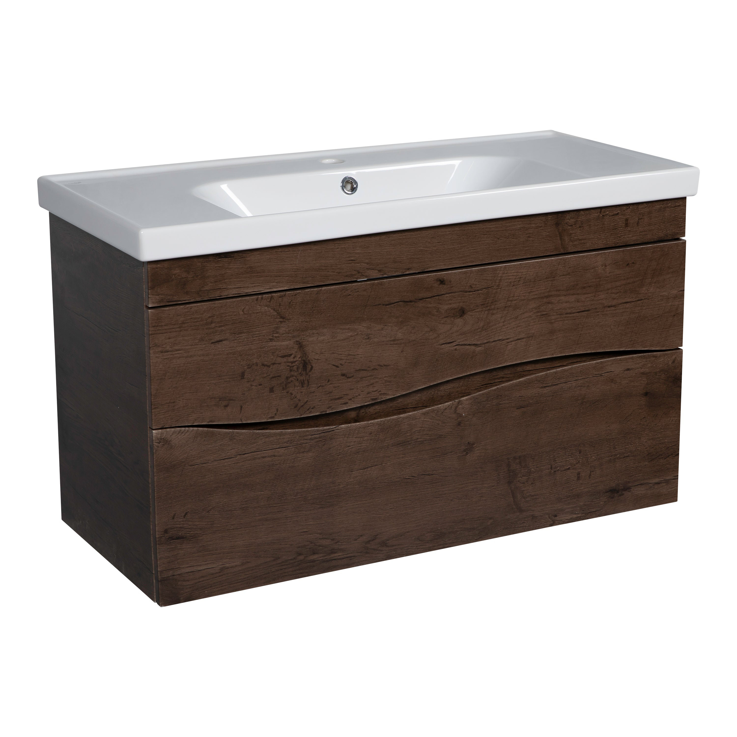 Millwood Pines Aidelis Modern Wall Mounted Bathroom Vanity With ...