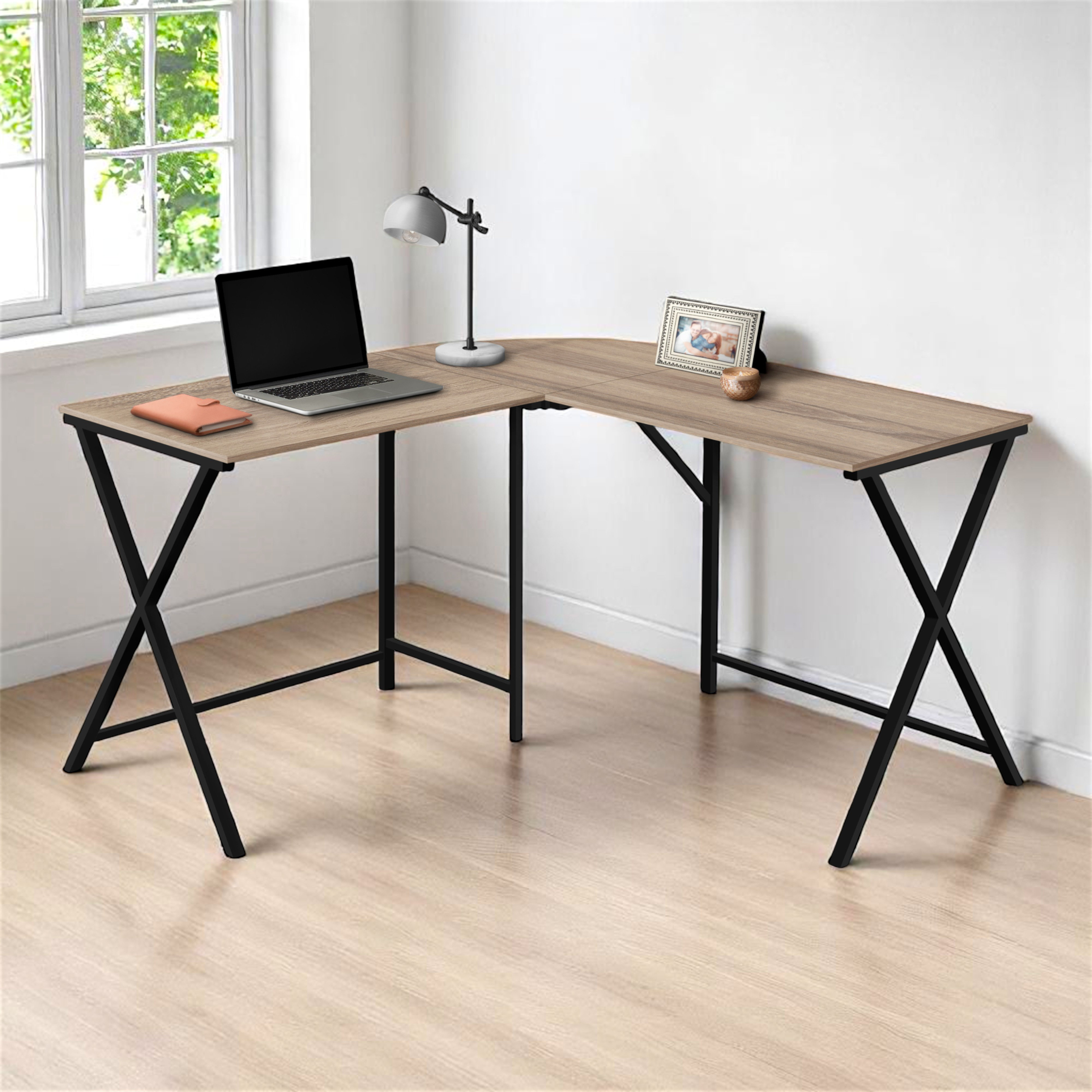 17 Stories Edwin Corner 55"L L Shape Computer Desk - Wayfair Canada