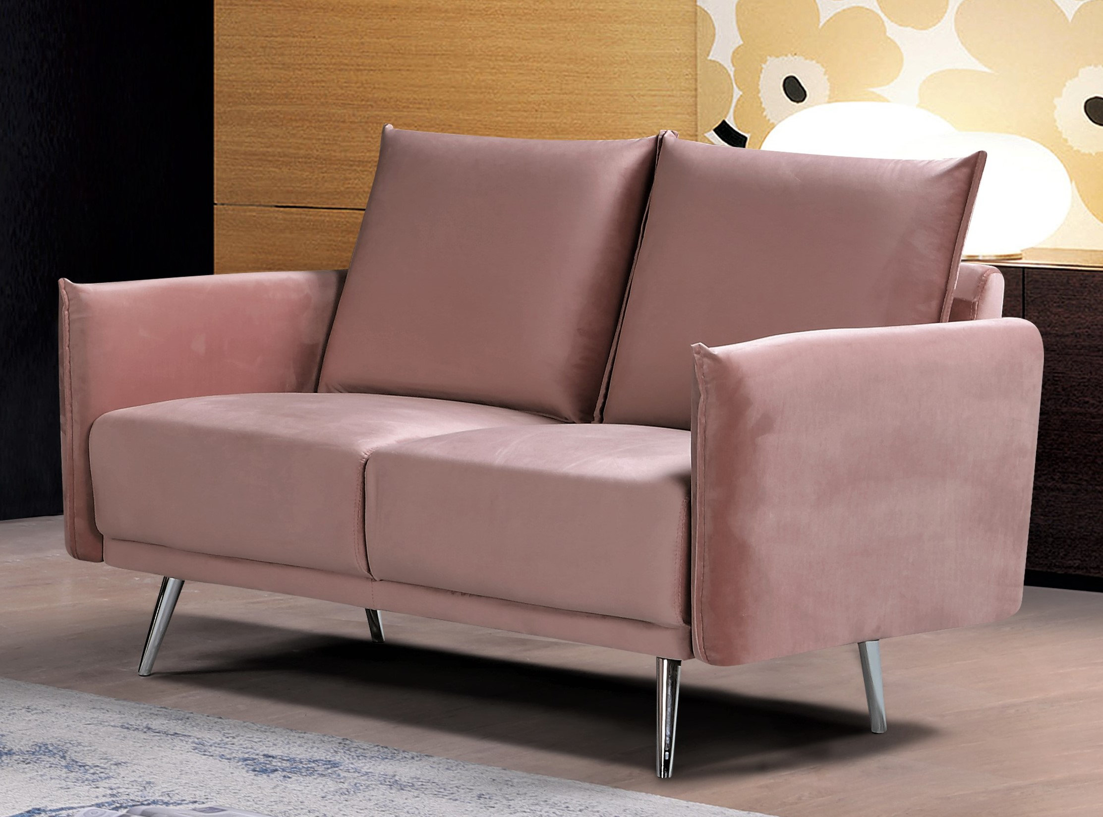 Wrought Studio™ Kinlyn 50.8'' Velvet Loveseat | Wayfair