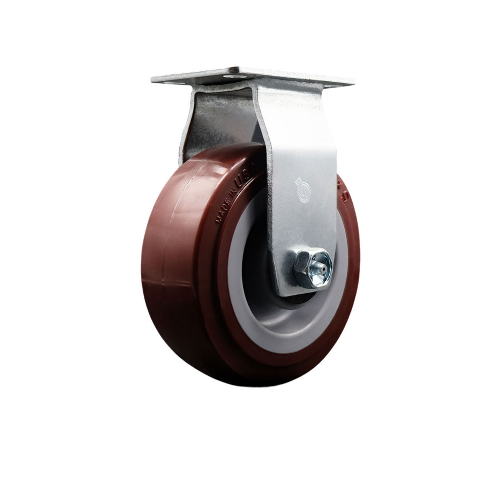 Service Caster Poly on Polyolefin Wheel Rigid Caster with Ball Bearing ...