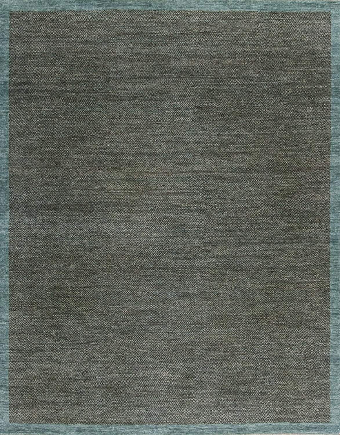 Samad Rugs Textures Hand Knotted Wool Chocolate/Wedgwood Area Rug ...