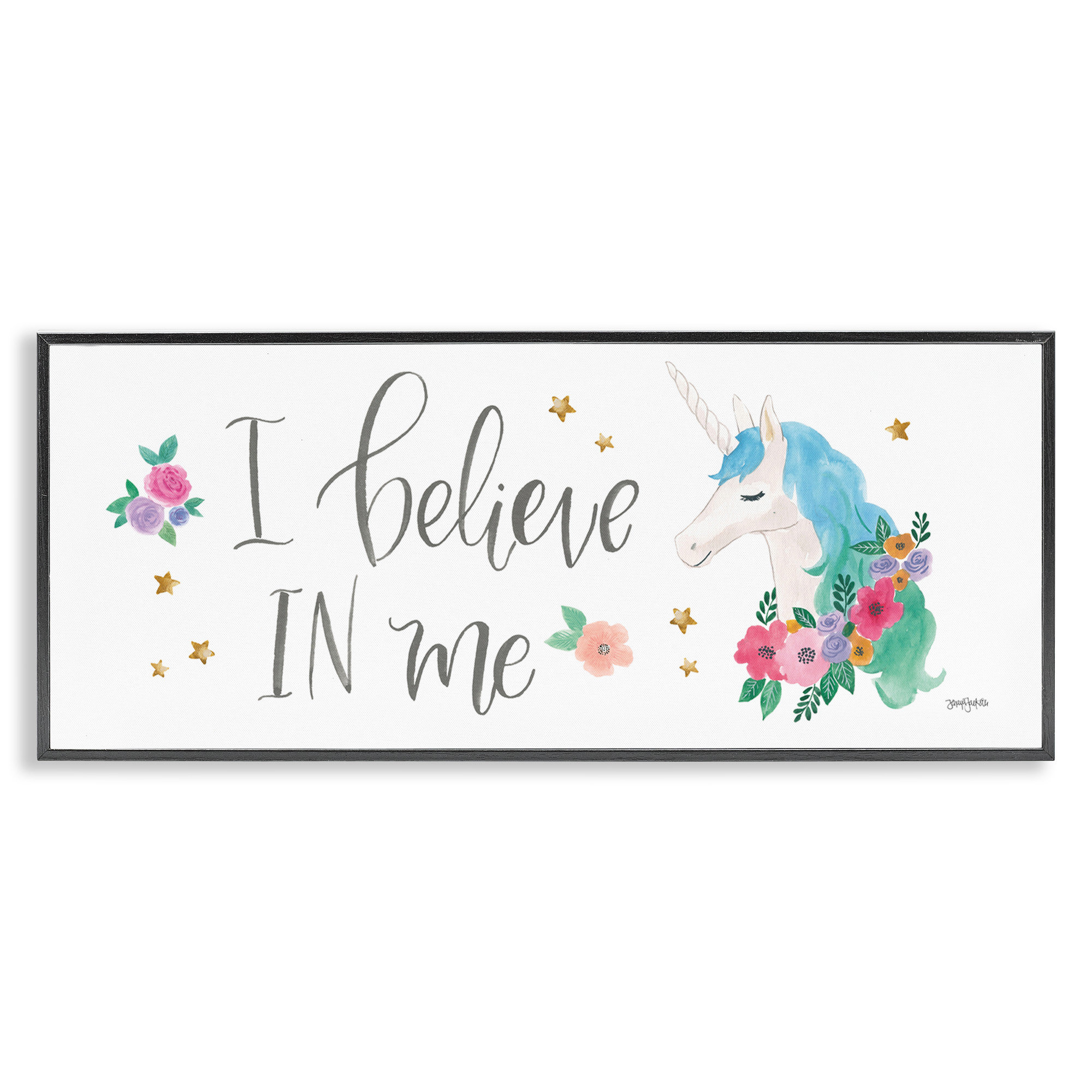 Dakota Fields Believe In Me Unicorn Giclee Art by Jenaya Jordan | Wayfair
