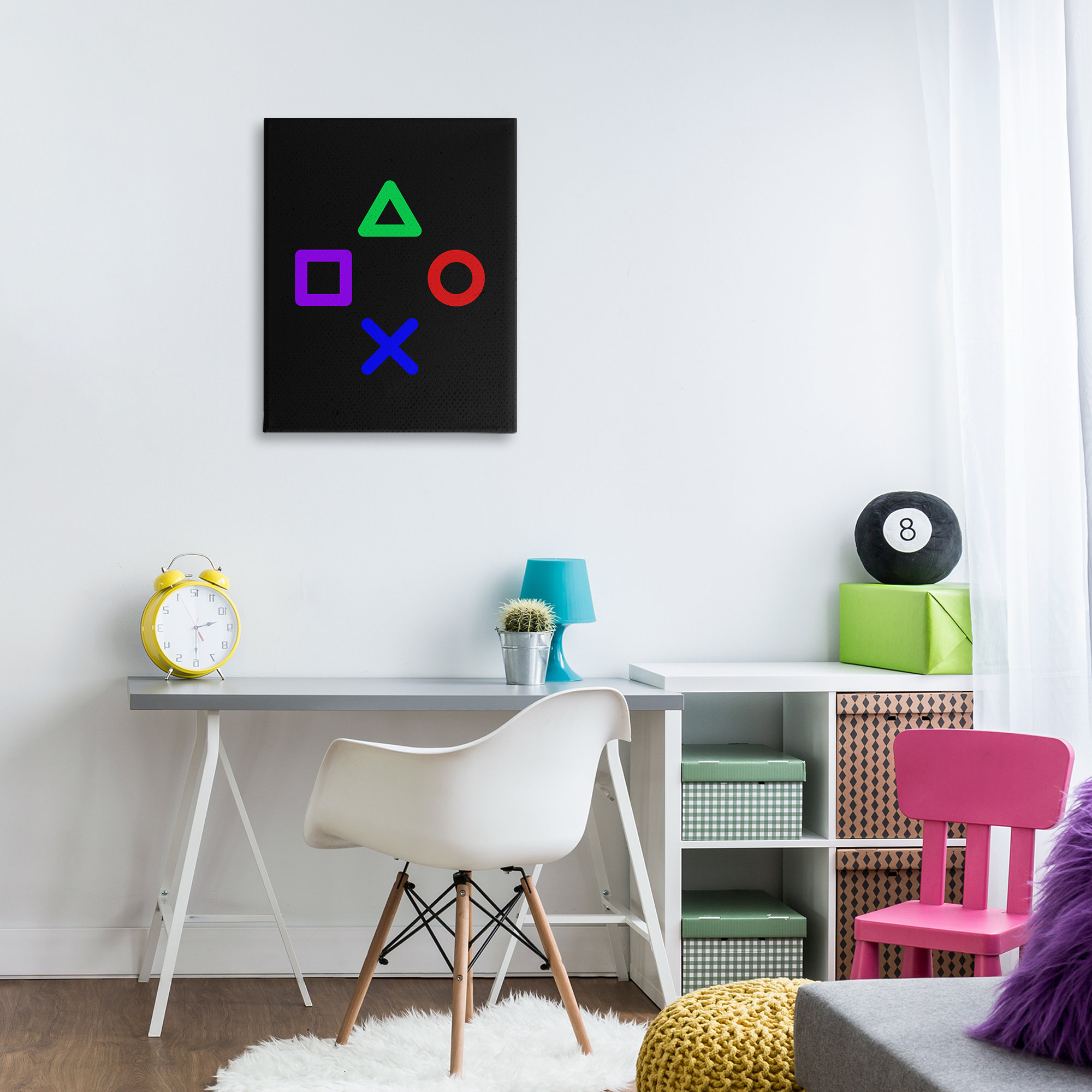 Ebern Designs Game Button Shapes Canvas, design by Kim Allen | Wayfair