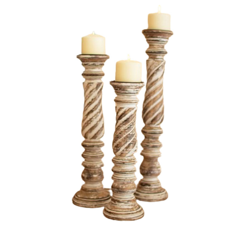 Kelly Clarkson Home Rylan Wood Tabletop Candlestick & Reviews - Wayfair ...