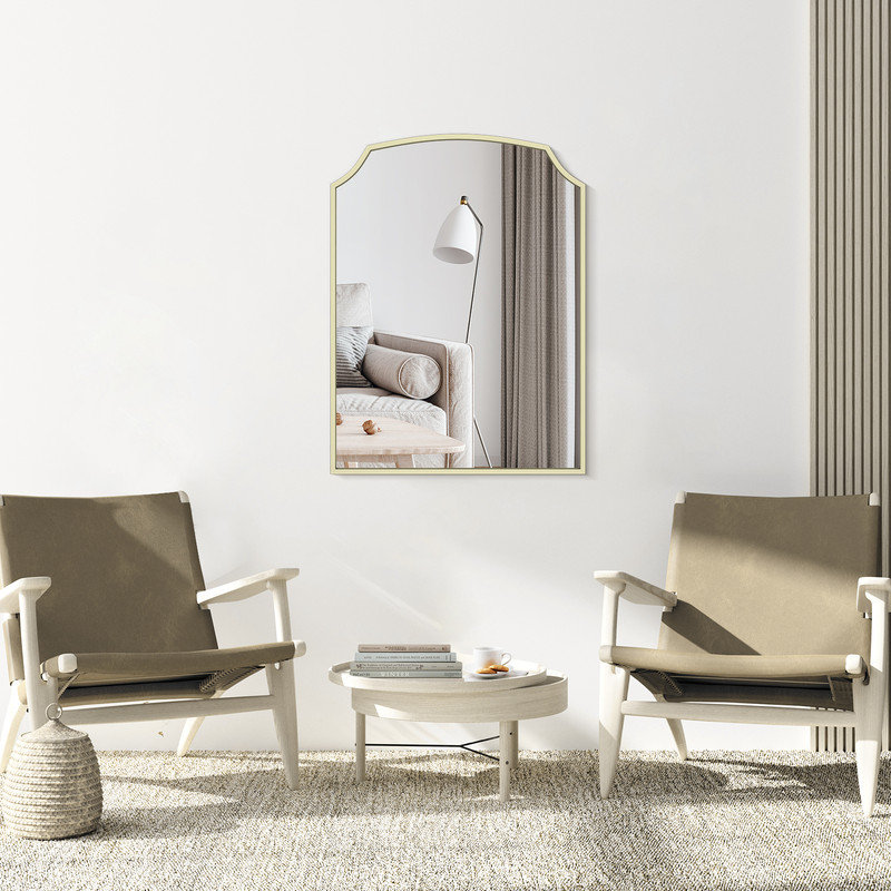 Mercer41 Fan-Shaped Wrought Iron Framed Decorative Mirror & Reviews ...