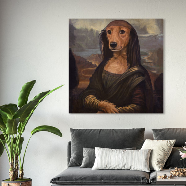 Art Remedy " Animals Mona Lisa Pet, Industrial Brown " by Oliver Gal ...