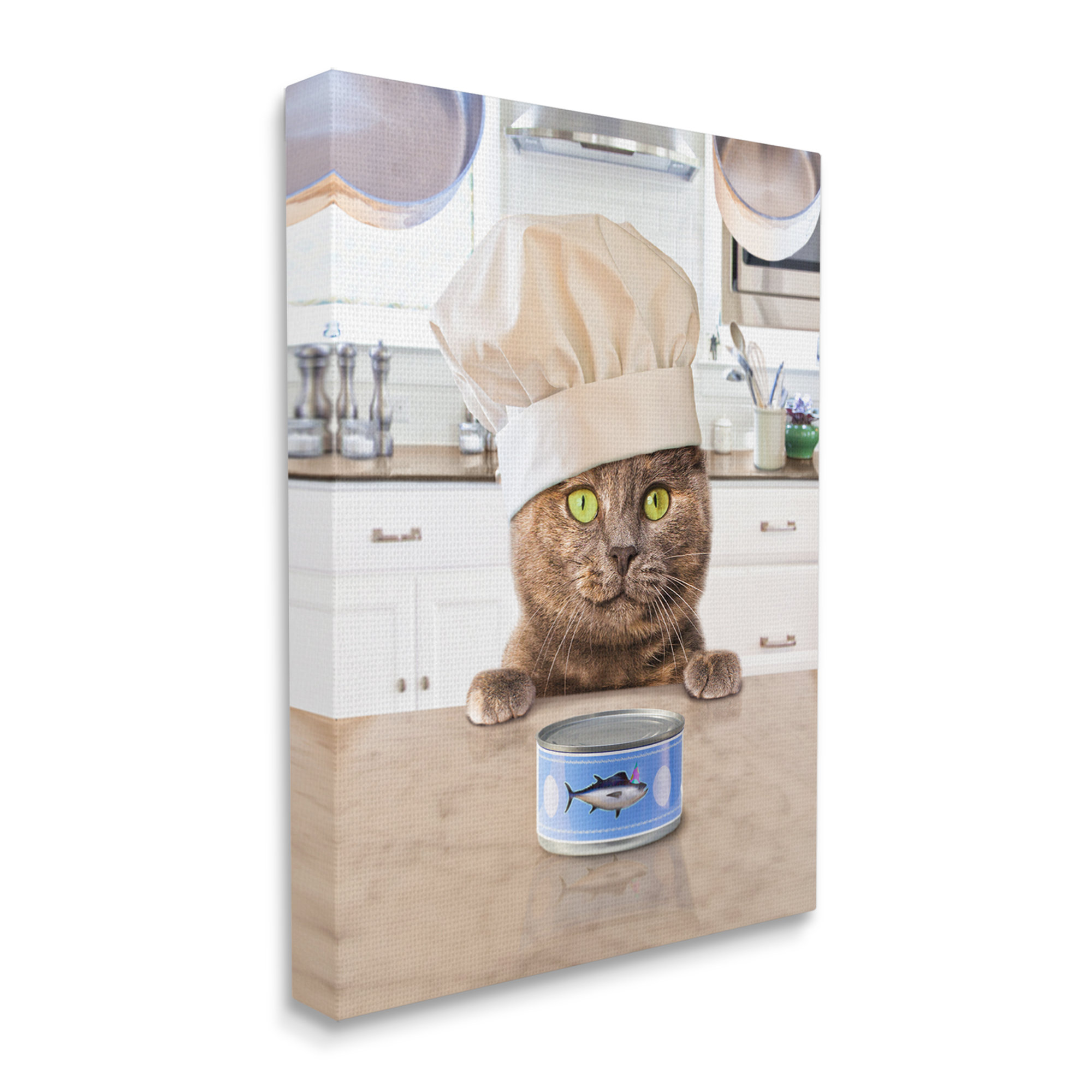 Winston Porter Cat Chef & Tuna Can Canvas Wall Art Design by Michael ...