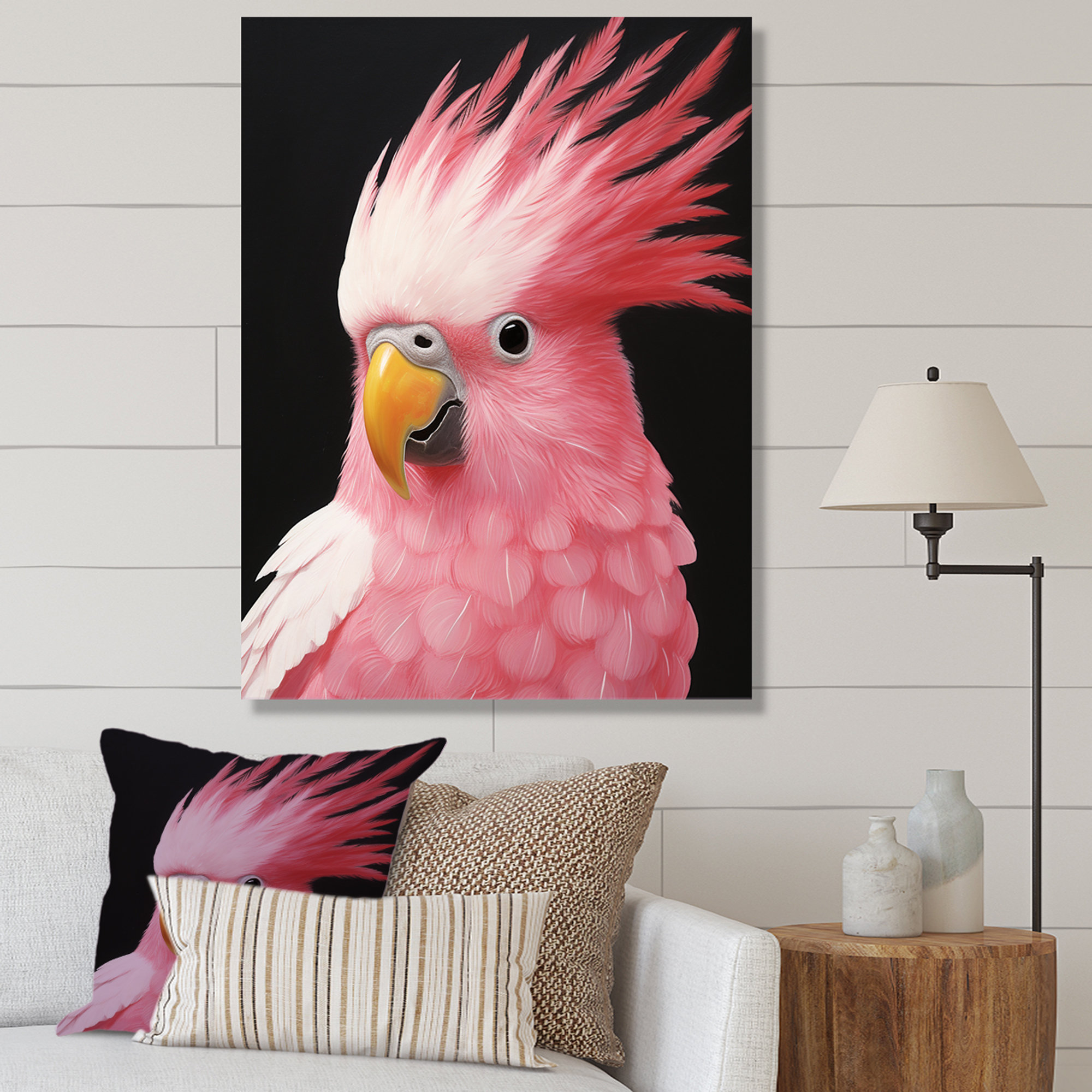 Bay Isle Home™ Pink Parrot In Paradise II - Parrot Wall Art | Wayfair