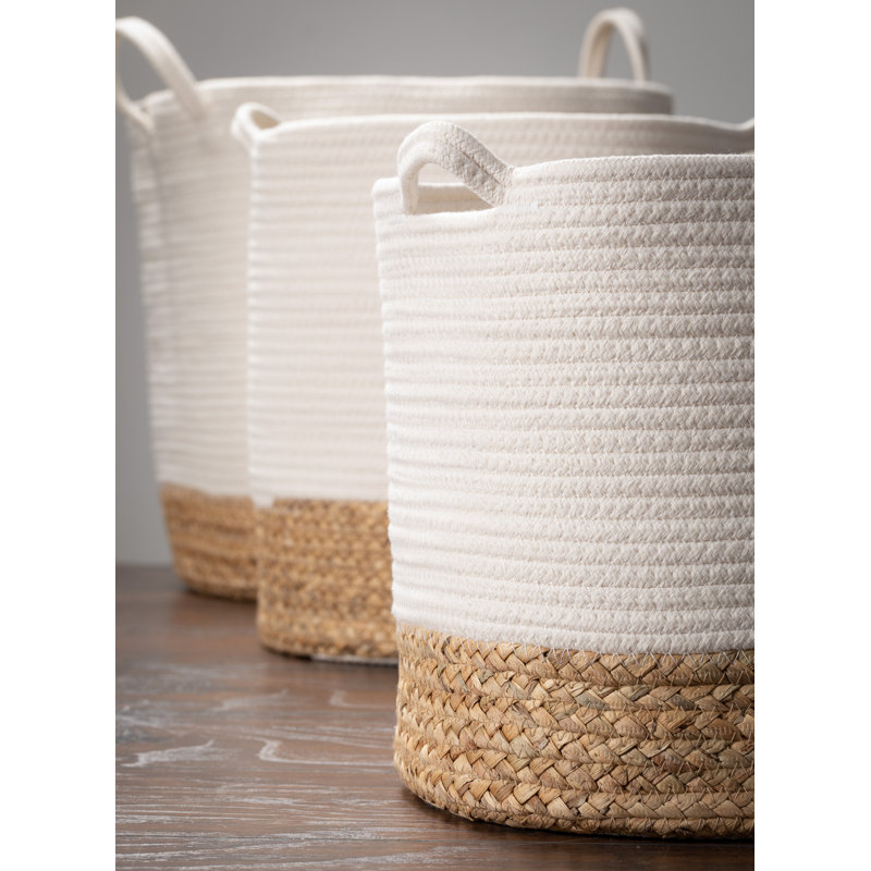 Sand & Stable 3 Piece Fabric Basket Set | Wayfair