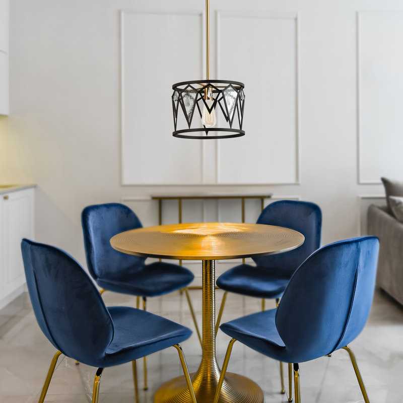 Mercer41 Ukari 1 - Light Matte Black Drum Pendant | Wayfair