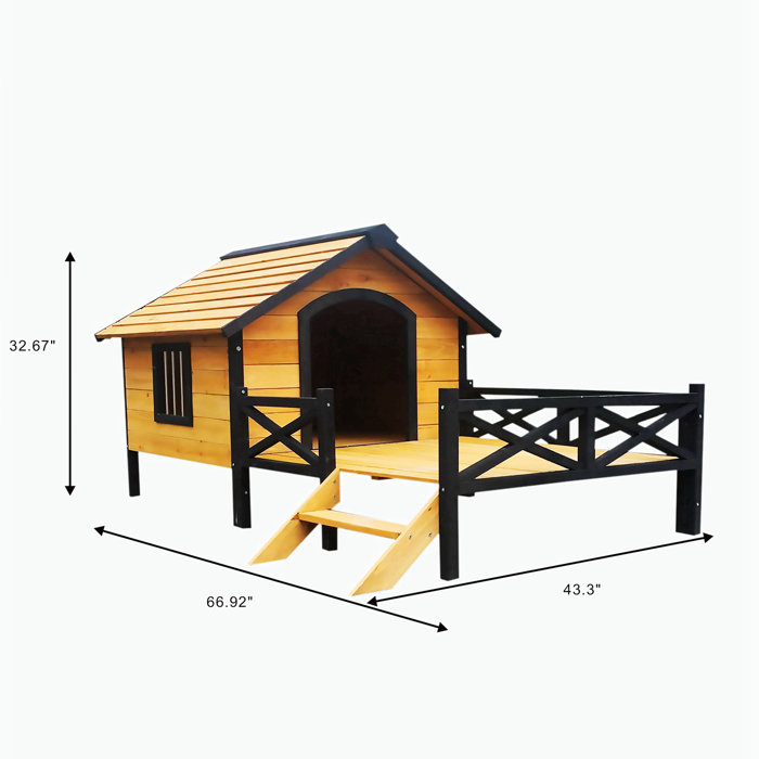 Tucker Murphy Pet™ Danzelle Yellow Brown Dog House | Wayfair