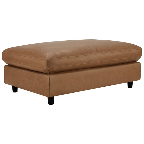 Joss & Main Fleetwood 45" Genuine Leather Rectangle Ottoman & Reviews ...