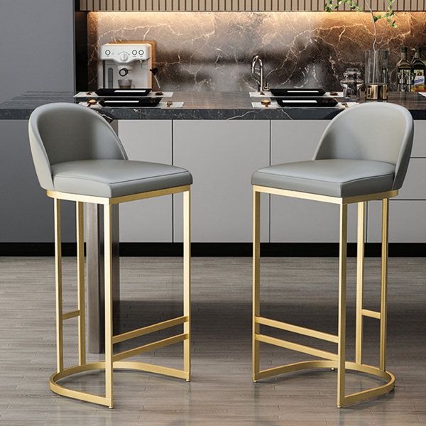 Eden Rim Upholstered 29.53'' Counter Stool with Metal Frame | Wayfair