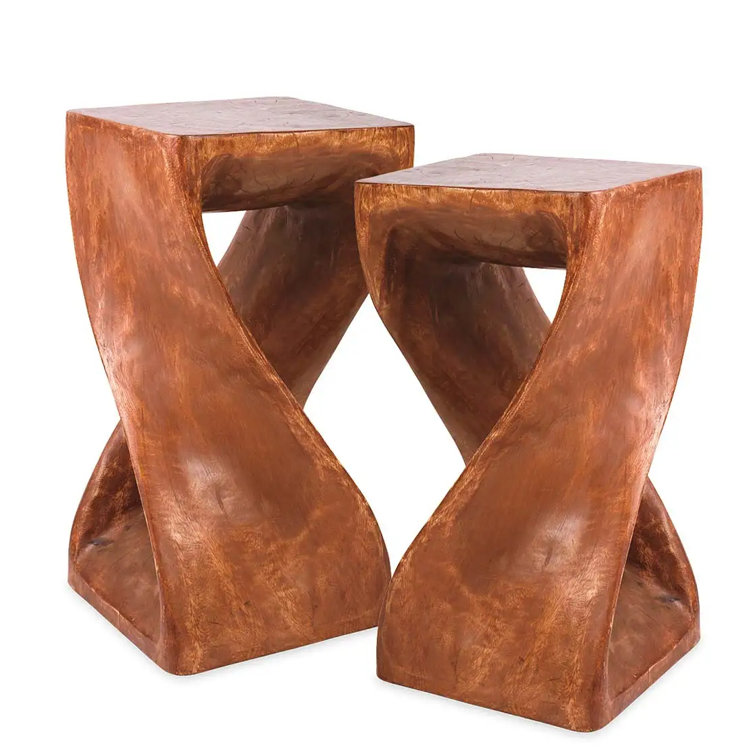 VivaTerra Solid Wood Accent Stool | Wayfair
