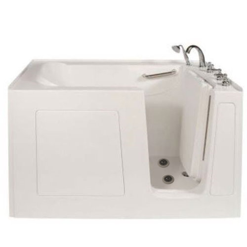Avora Bath 60'' x 30'' Walk-in Soaking Fiberglass Bathtub with Faucet ...