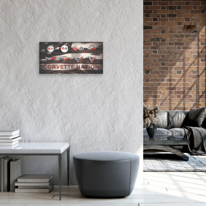 Second Story Collection Corvette Nation On Metal Print | Wayfair