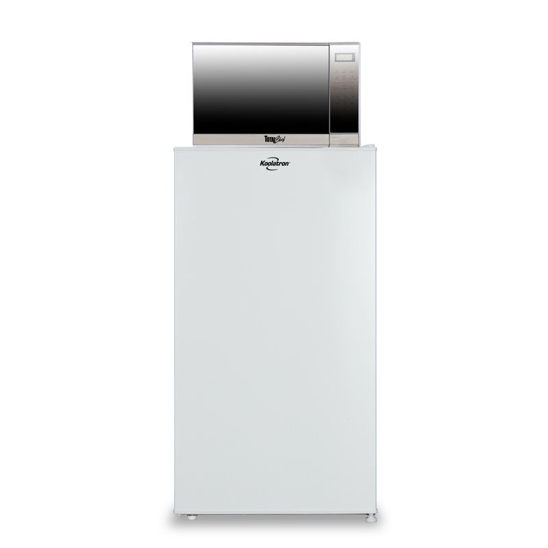 Koolatron 3.1 Cu Ft Mini Fridge with Freezer + Total Chef Microwave ...