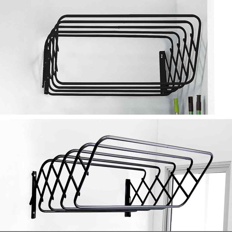 Rebrilliant Metal Wall-Mounted Drying Rack | Wayfair
