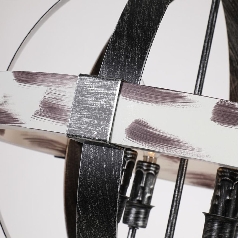 Gracie Oaks Roza 4 - Light Statement Aspen Wood Globe Chandelier | Wayfair